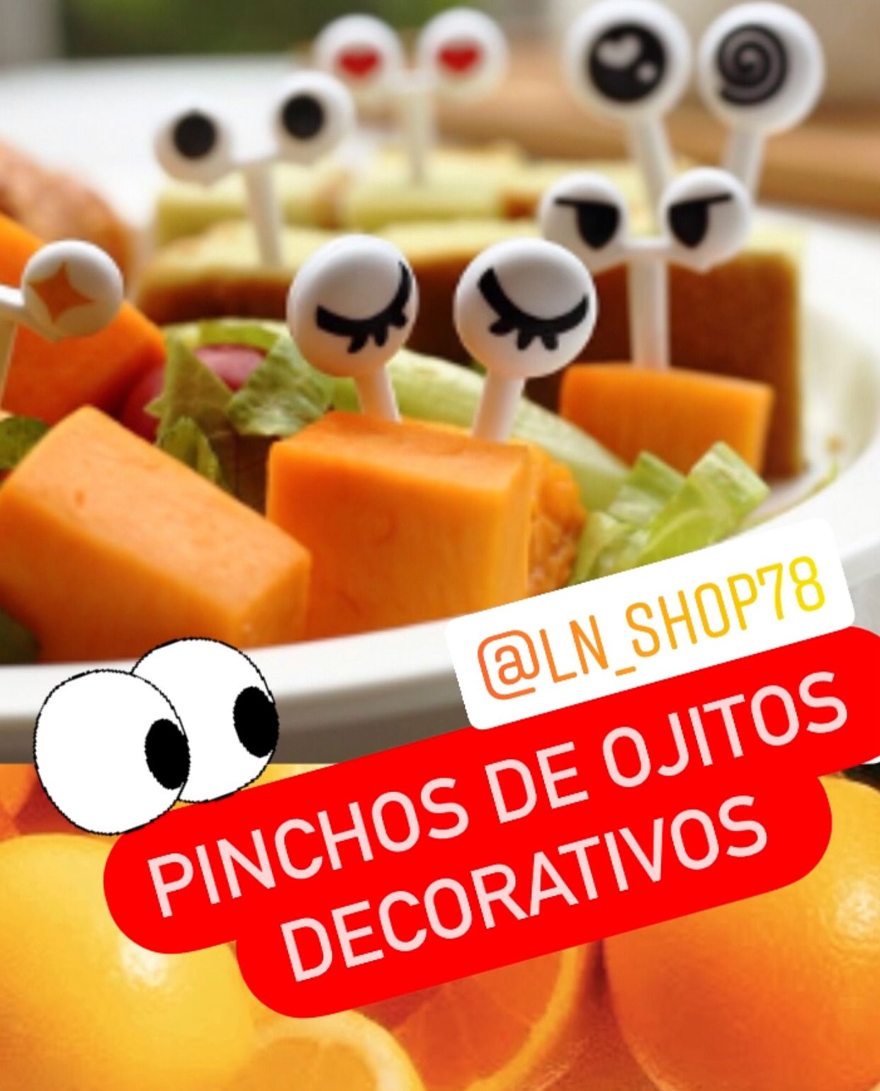 Ojitos decoración comida. – lnshop